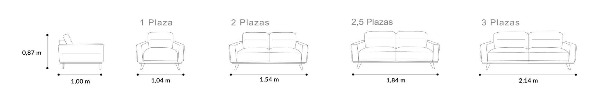 SOFÁ SILVER - Puro Cuero